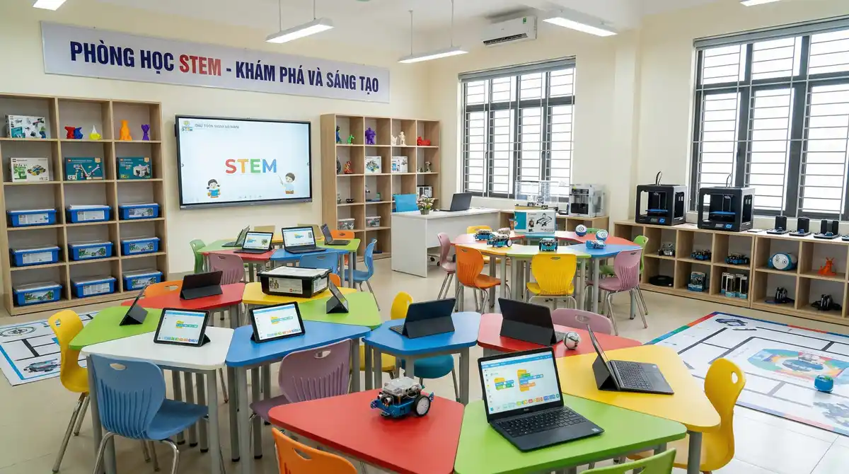 Phòng Stem/Steam & AI Robotics khối Tiểu học | INNO Việt Nam